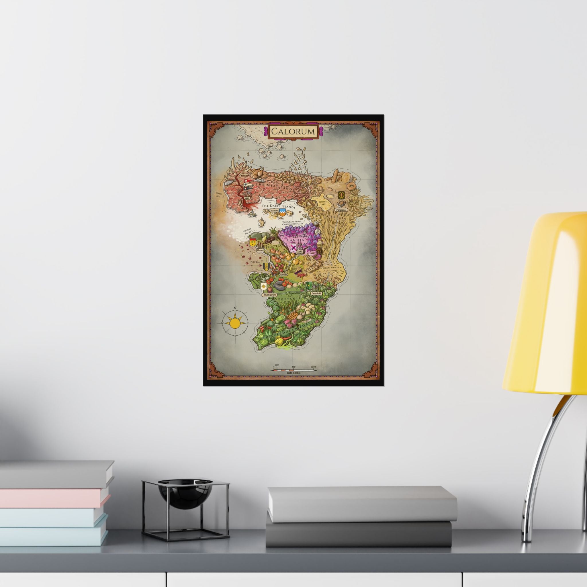 Dimension 20 A Crown of Candy Map of Calorum Poster - Dropout Store