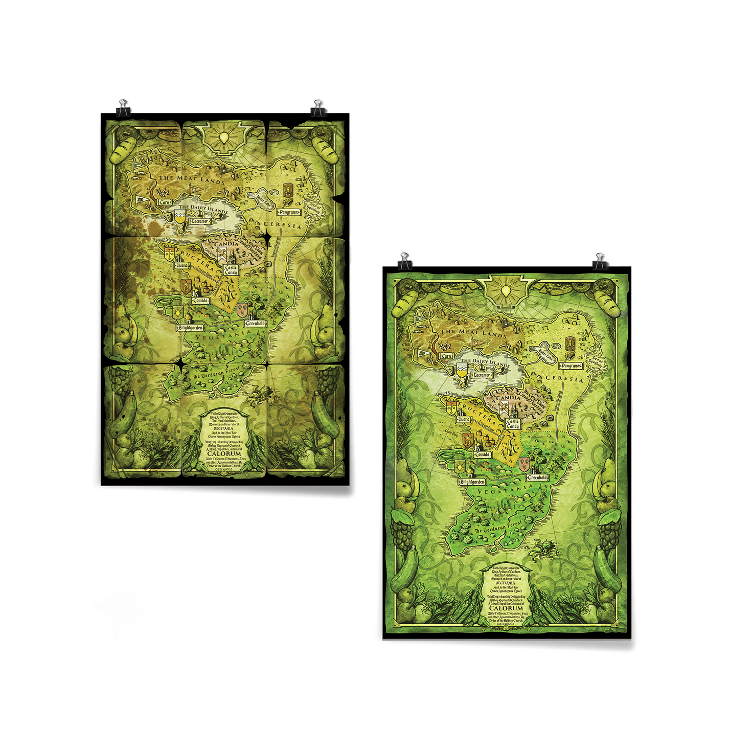Dimension 20 A Crown of Candy Calorum Map Poster - Dropout Store