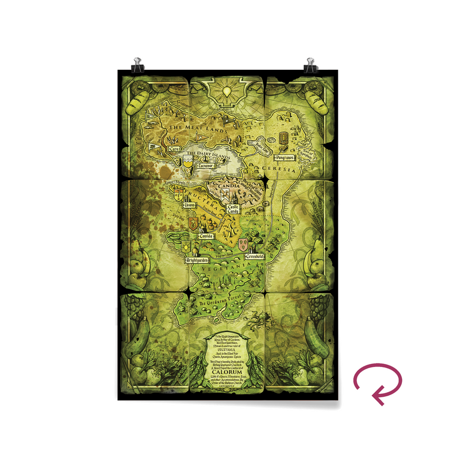 Dimension 20 A Crown of Candy Calorum Map Poster – Dropout Store