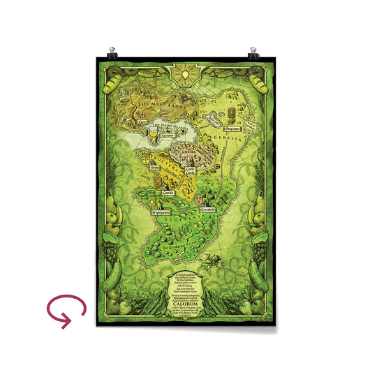 Dimension 20 A Crown of Candy Calorum Map Poster – Dropout Store