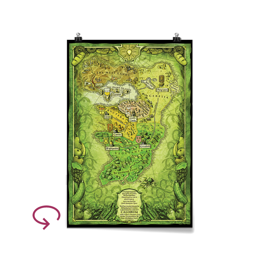Dimension 20 A Crown of Candy Calorum Map Poster – Dropout Store