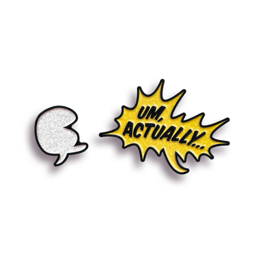 Um, Actually Logo 2-Pin Set – Dropout Store